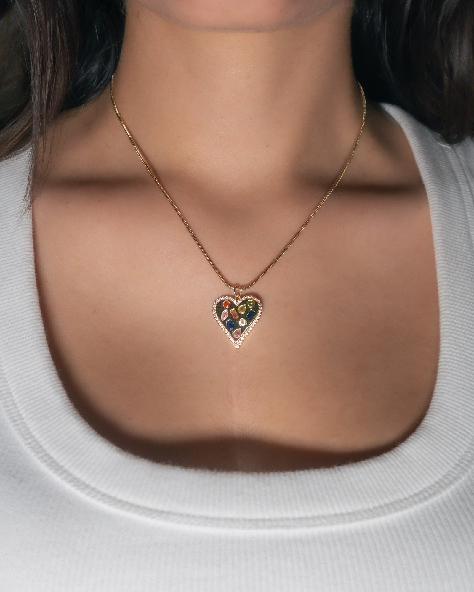 Stone Heart Necklace – ISABEL LEON